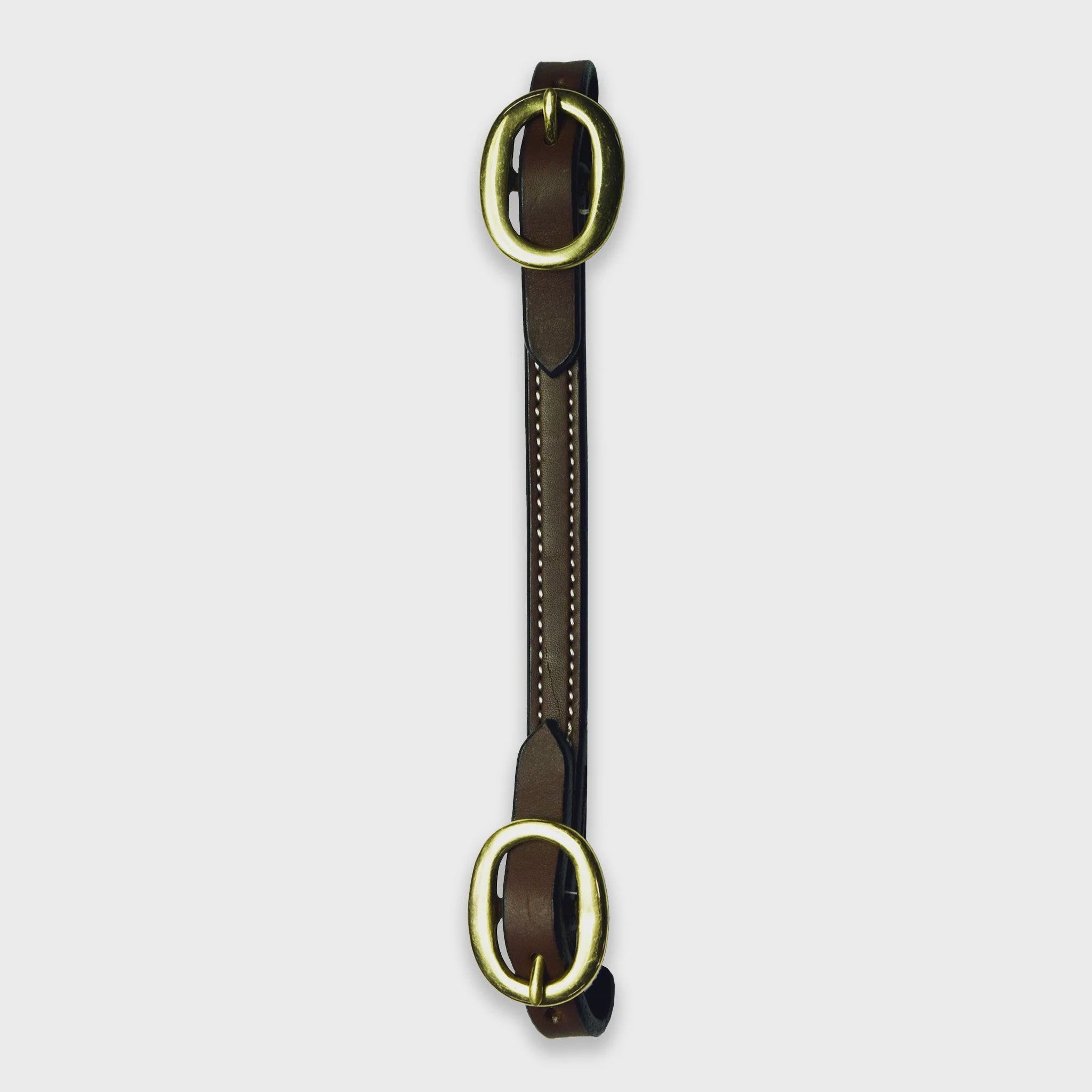 Ezy Ride Curb Strap with Brass Buckles Chocolate – Aitken's Saddlery